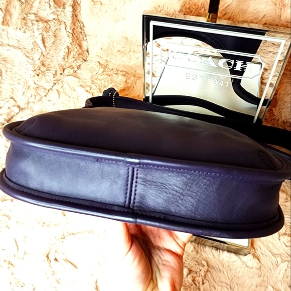 Coach | Bags | Vintage Coach Ergo Mini Purpleeggplant Leather Hobo ...